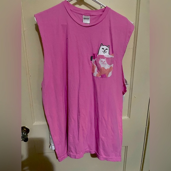 Ripndip | Shirts | Pink Ripndip Shirt Made Into Tank | Poshmark